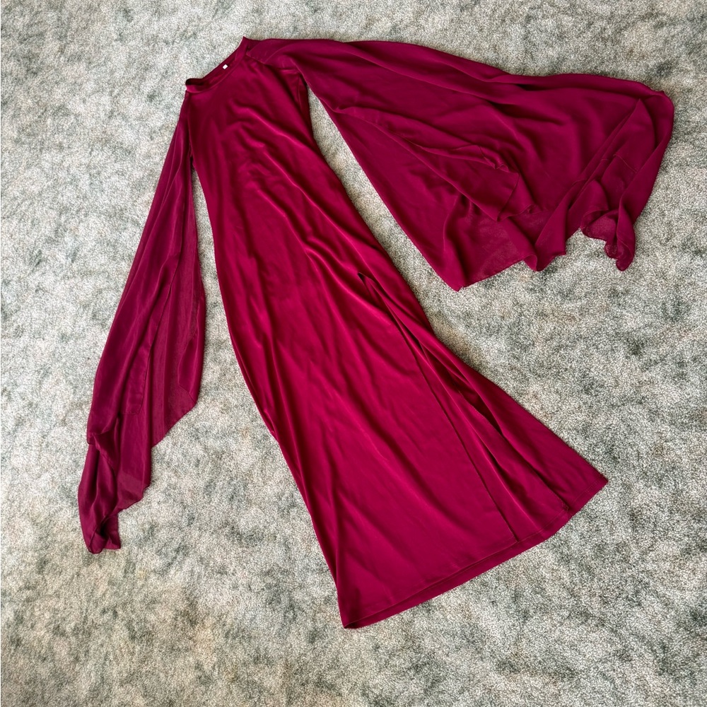 New Large Red Long Flowy Maternity Photo Gown Dress - Gem